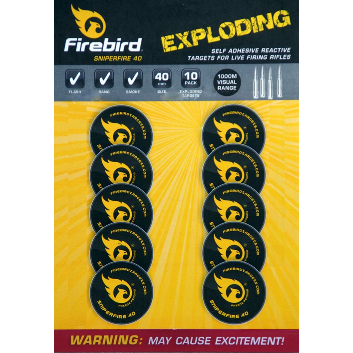 Firebird reactive exploding shooting targets - sniperfire - airflash ...